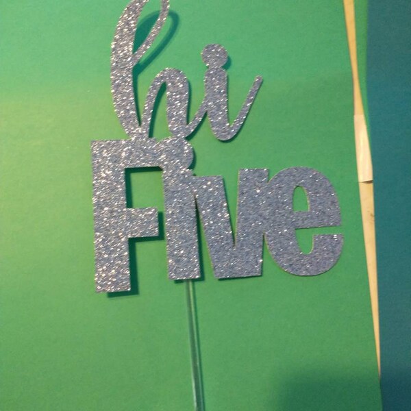 Hi Five Custom Cake Topper / Fifth Birthday Party Cake Topper / 5th ...