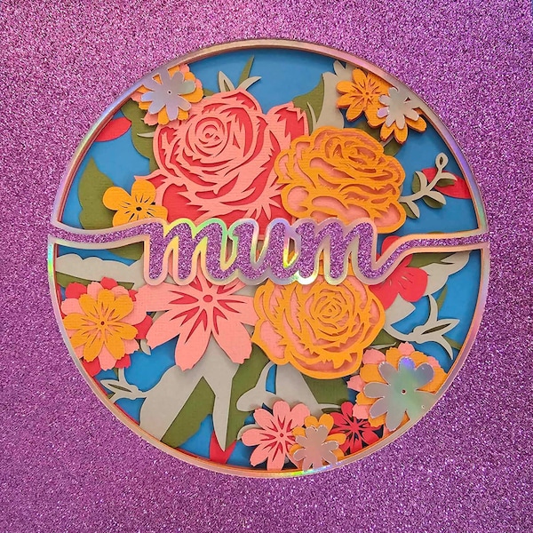 3D Mum SVG - 3D Mom Light Box - 3D Best Mom Ever SVG - Mother's ...