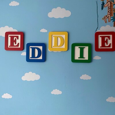 Toy Story Style Wooden Alphabet Blocks. Name Blocks. Personalised ...