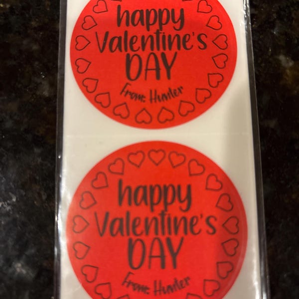 Personalized Valentine’s Day Labels for Candy Bags | Custom Happy ...