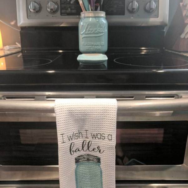Baller Kitchen Towels - Kitchen Decor - Hostess Gift - Dish Towels ...