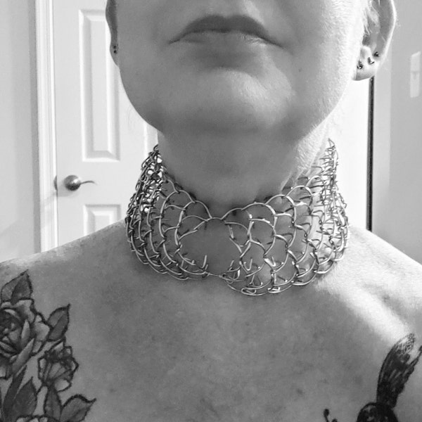 NECK CILICE - 5 Row - Metal and Leather - Etsy