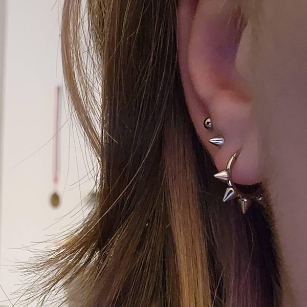 14K Solid Gold Crown Hoop Earring Charm/huggies Charms/mini Charm Hoop ...