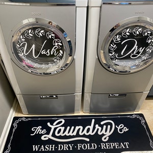 Laundry Room Decor wash dry Vinyl Decals, Washing Machines and Dryers ...