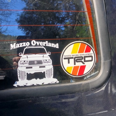 TOYOTA FJ80 Land Cruiser SUV 4x4 off Road Personalized Vinyl Window ...