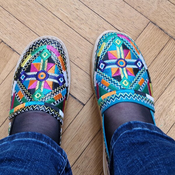 Moroccan Handmade Cyan Berber Babouche for Women Handcrafted Leather ...