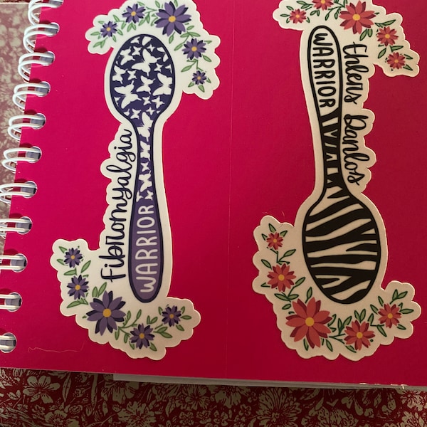Fibromyalgia Spoonie Warrior Awareness Spoon Sticker Chronic Pain ...