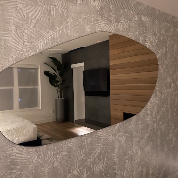 Biga Asymmetrical Mirror Home Decor Aesthetic Wall Mirror Bathroom ...