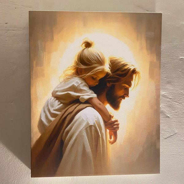 A Friend and Saviour, Christian Art, Picture Jesus and Girl, Jesus ...
