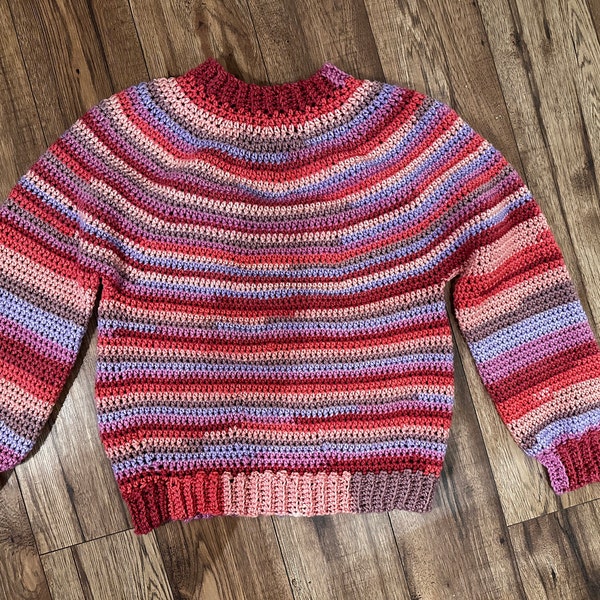 CROCHET PATTERN Pullover Sweater | Mt Rainier Tweed Sweater Top Down ...