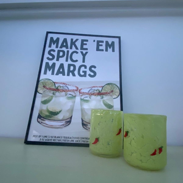 Spicy Marg Print - Spicy Margarita Print - Cocktail Print - Recipe ...
