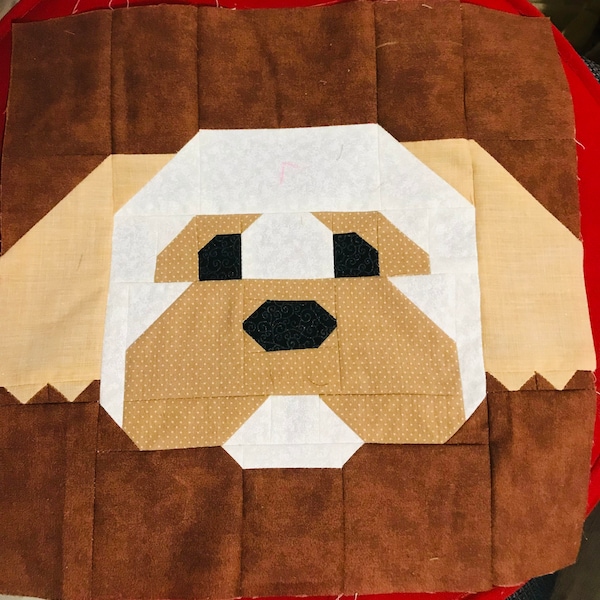 Shih Tzu Dog Puppy Quilt Block PDF Pattern - Includes Instructions for ...