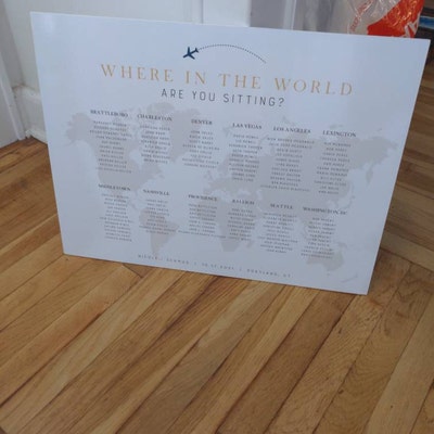 ATLAS Seating Chart Template, Where in the World Are You Sitting Sign ...