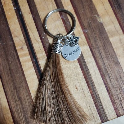Tassel Horse Hair Key Chain With Personalized Name Charm by Equine ...