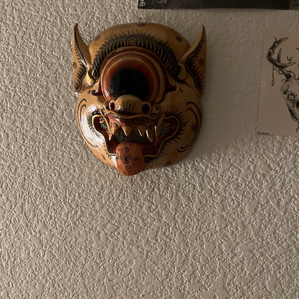 Balinese Demon Mask Cyclops | Mata Besek One Eyed Monster Rakshasa Mask ...