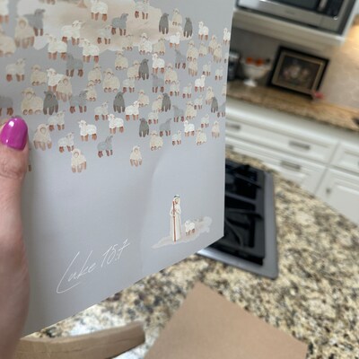 Jesus Leaves the 99 Parable of the Lost Sheep Digital Print Bible ...