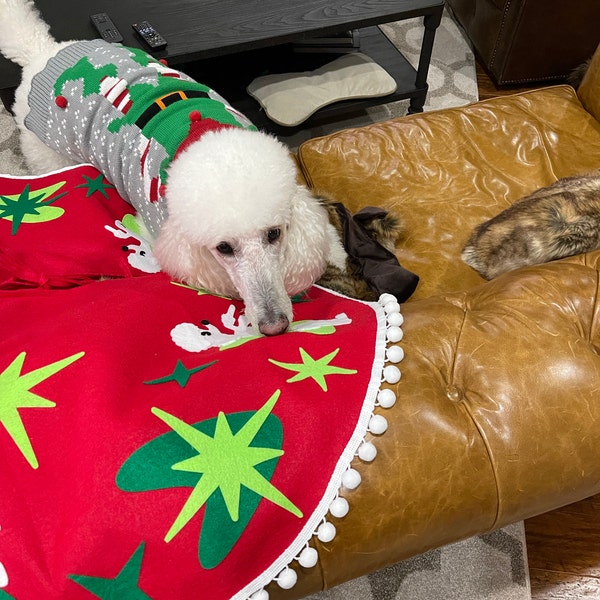 Kitschy Atomic Dog Christmas Tree Skirt - Etsy