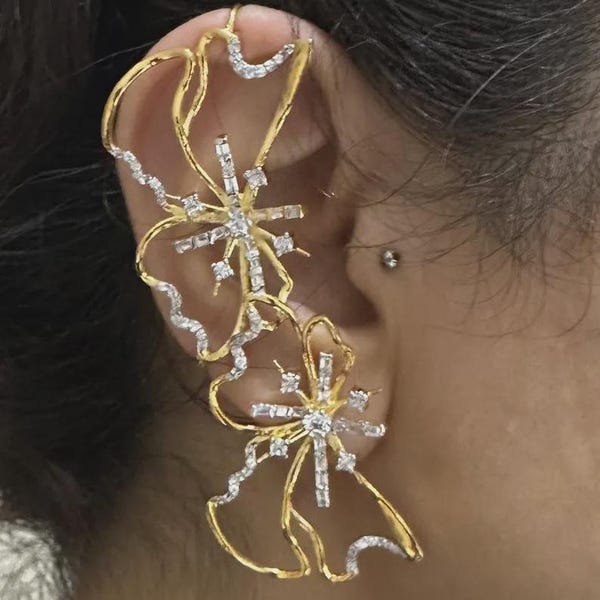 Bar Ear Cuff Bar Ear Pin Hook Ear Cuff Cartilage Earring Sword Ear Pin ...