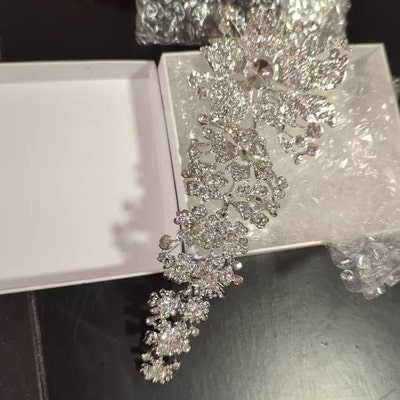 Prom Jewelry Gorgeous Flower Brooch Pin Pendant Rhinestone Crystal ...