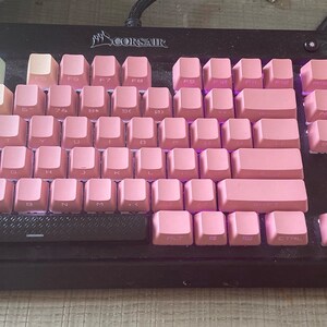 129pcs Blue Theme Keycap Set, Solid Color Keycaps, Cherry Height ...