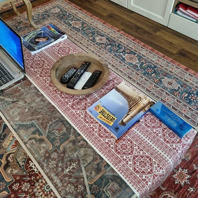 Palestine Tatreez Printed Embroidery Henna Table Runner cotton, Poly ...