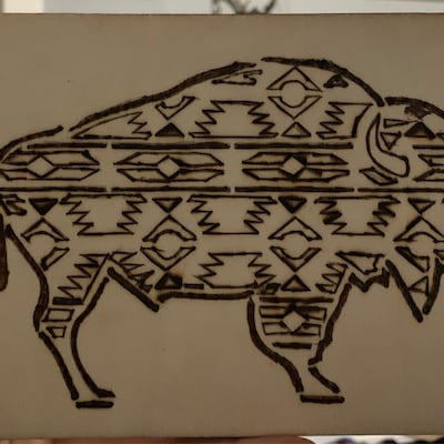 Aztec Buffalo Stencil Aztec Stencil, Buffalo Stencil, Animal Stencil ...