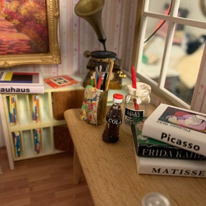 Dollhouse Artwork Miniature Art Modern Miniature Dollhouse - Etsy