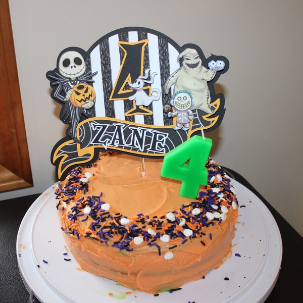 Jack Skellington Cake Topper, Nightmare Before Christmas Cake Topper ...