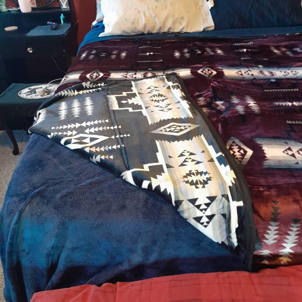 Native American Design Super Soft Queen Size Reversible Blanket - Etsy