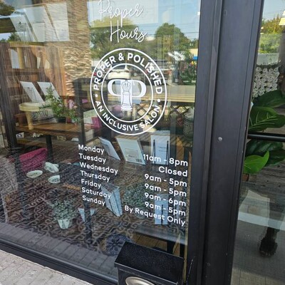 Store Hours Decal Personalized Business Signage Custom Open Close Hours ...