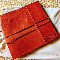 Personalised Distressed Leather Photo Album: Handmade Scrapbook - Etsy ...