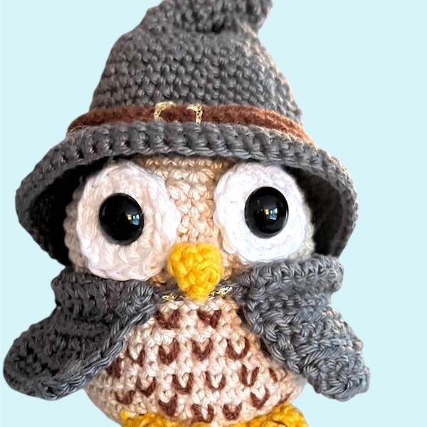 Magical Owl Wizard Crochet Pattern , Amigurumi Fantasy Animal Crochet ...