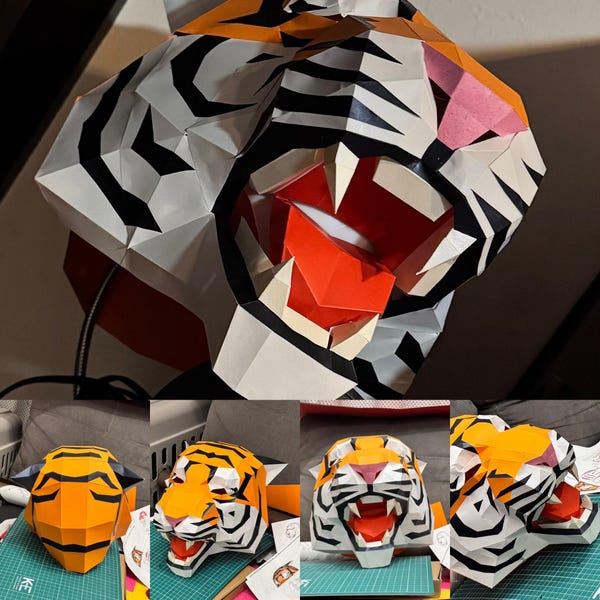 Sitting Fox Papercraft, Digital Template, PDF Download, Gurko, 3D ...