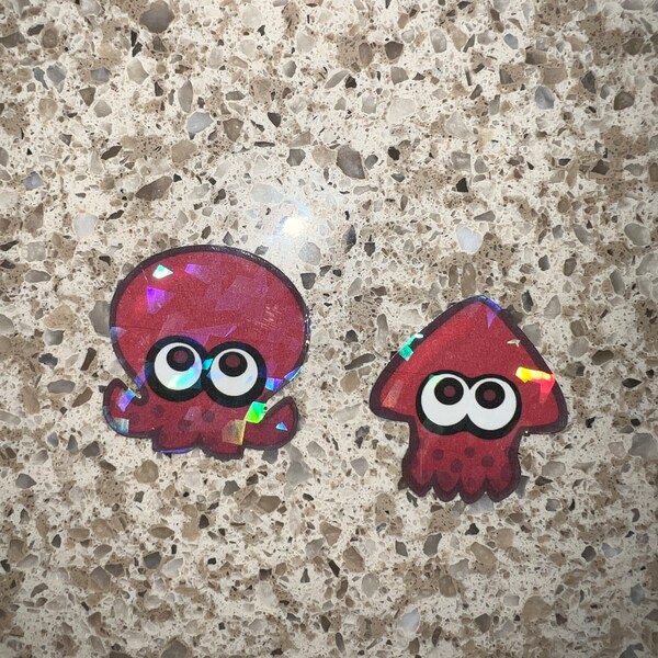 Splatoon All Basic Colors + Sanitized Squid/octo Crystal Stickers - Etsy