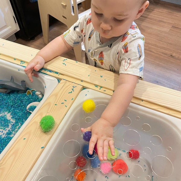 Acrylic Ball Pit Sort Large Trofast Bin of Flisat Table for Montessori ...