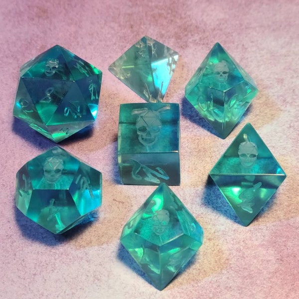 Western Font Sharp Polyhedral Dice Set Stls - Etsy