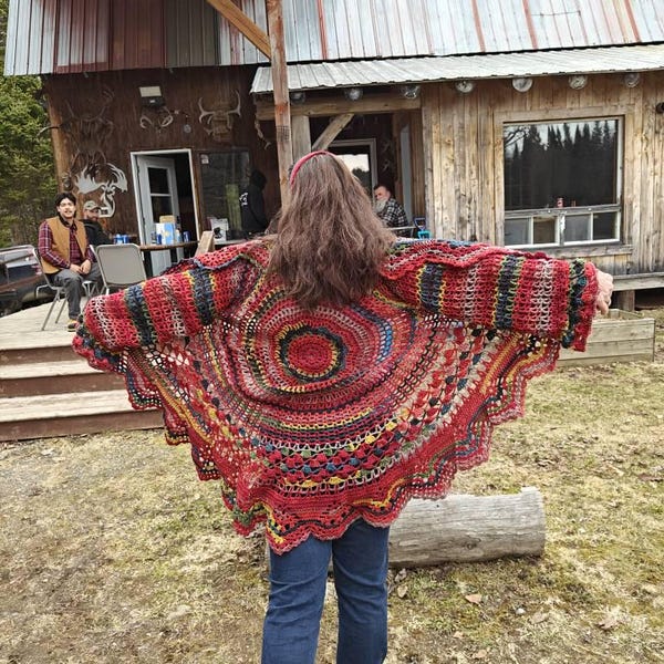 Bohemian Hippie Sweater Crochet PATTERN- "rock a Little" - Stevie Nicks ...