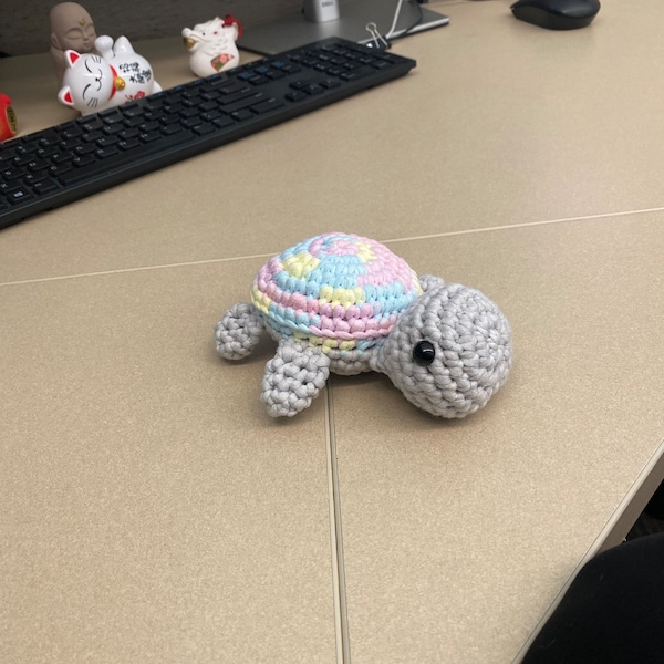 Daisy Purple Turtle No Sew Crochet Pattern, No Sew Amigurumi Crochet ...
