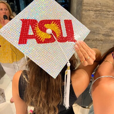 Rhinestone Graduation Cap - Etsy