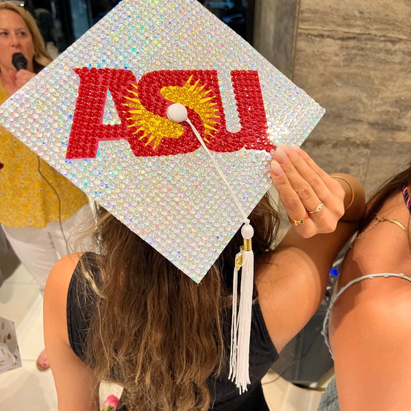 Rhinestone Graduation Cap - Etsy