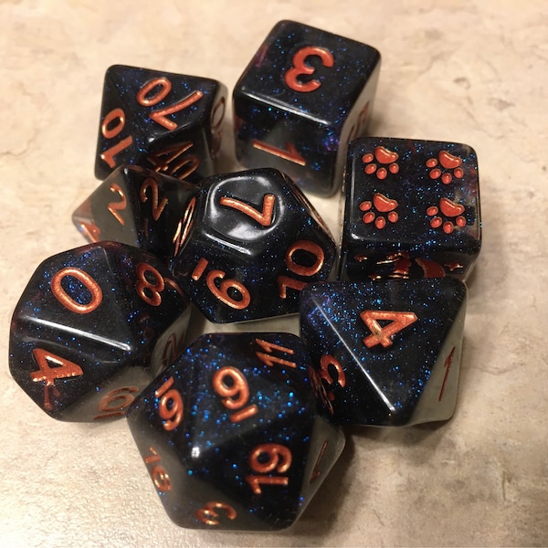 Endless Expanse - 8 Piece TTRPG Dice Set. Dungeons and Dragons, D&D ...