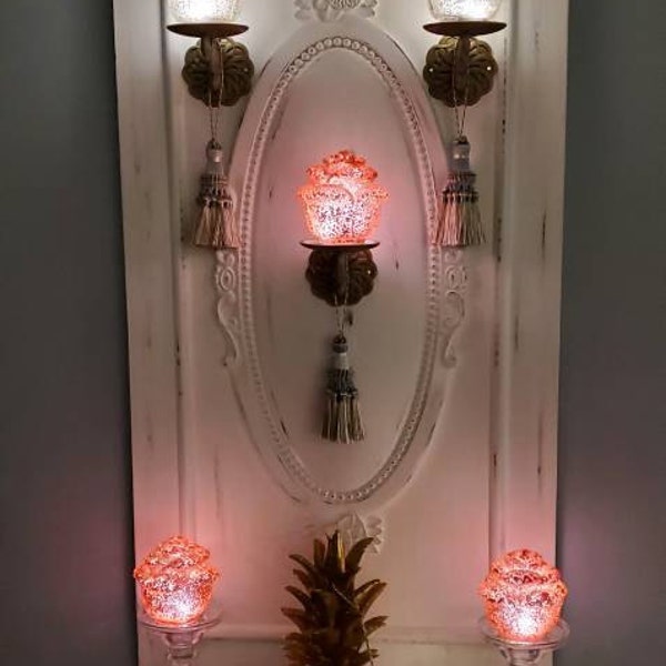 Wall Sconce Flourish LED Candle Holders - Etsy