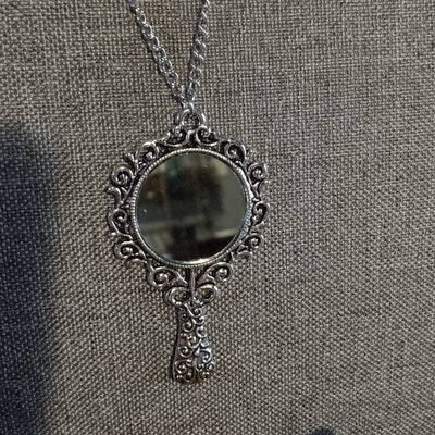 Antique Vintage Victorian Unique Folklore Mirror Necklace Powerful - Etsy