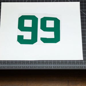 2 Color Iron-on Varsity Jersey Number Decal, Jersey Iron-on, Two Color ...