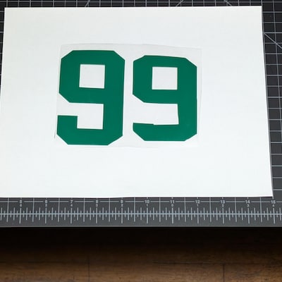 2 Color Iron-on Varsity Jersey Number Decal, Jersey Iron-on, Two Color ...
