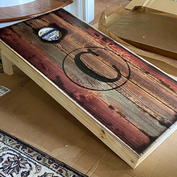 White Tabletop Cornhole Set With Bags Desktop Cornhole Mini Toss Corn ...