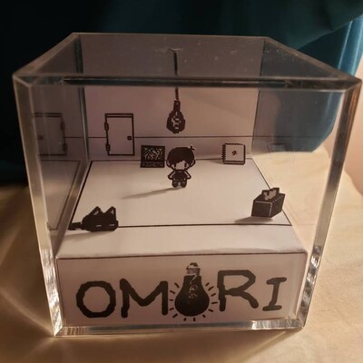 Omori White Space Cube DIY Diorama Cube Papercraft Shadowbox Omori ...