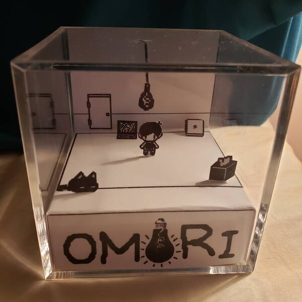 Omori White Space Cube - DIY Diorama Cube Papercraft Shadowbox - Omori ...
