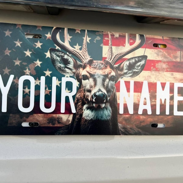 American Flag License Plate PNG: Patriotic Sublimation Design (digital ...