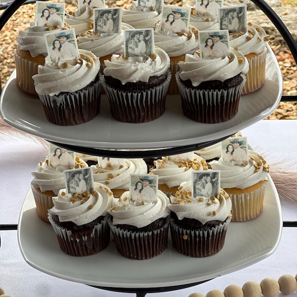 Edible Photo Cupcake Topper, Edible Image, Edible Photo, Wedding ...